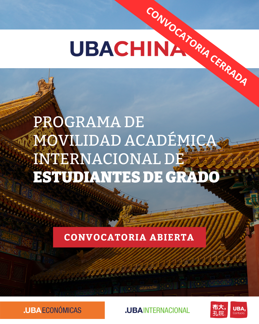 -CONVOCATORIA CERRADA- Programa de Cooperación Académica UBA-CHINA 2026 ...